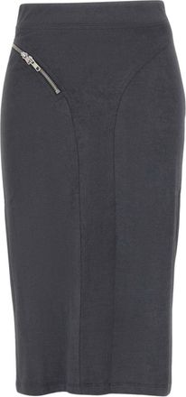 Vaquera Jupe en maille zipp&eacute;e - Femme - Jupes - Gris - Taille: 36 FR