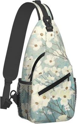 Generic Sacoche Port&eacute; &eacute;paule Fleur printani&egrave;re Antivol Sacs &agrave; Bandouli&egrave;re L&eacute;ger Sac &agrave; Dos Militaire pour Cyclisme Femme Homme