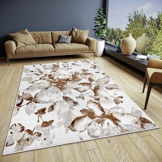 Hanse Home Floral Teppich Wohnzimmer - Kurzflor Wohnzimmerteppich im Blumen Muster, Florales Design Läufer für Schlafzimmer, Esszimmer, Wohnzimmer, Flur, Küche -
