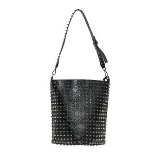 John Richmond Bucket Bag mit Kette und dekorativen Details - - Bags - Damen - Schwarzk - ONE SIZE