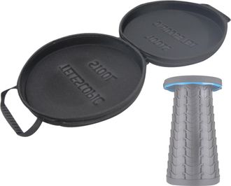 Generic Tragetasche f&uuml;r faltbaren Hocker, rund, mit Doppelrei&szlig;verschl&uuml;ssen, Teleskophocker, Hartschalen-Organizer, f&uuml;r Camping, Picknick, Skizzieren, Fotograf