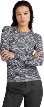 G-Star G-Star RAW Damen G Zed Allover Slim Top, Mehrfarben (Grey Asphalt g zed D24523-C565-G430), XS