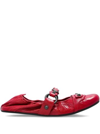 Balenciaga City Ballerinas mit Nieten - Rot