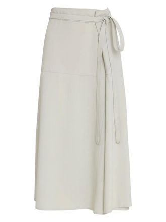 Gloria Coelho jupe mi-longue à design portefeuille - Blanc