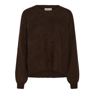 Cream Maille &agrave; col rond - Femme - Pulls - Brun - Taille: 44 FR