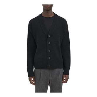 Paolo Pecora Strickjacke aus Wolle - - Knitwear - Herren - Schwarzk - M