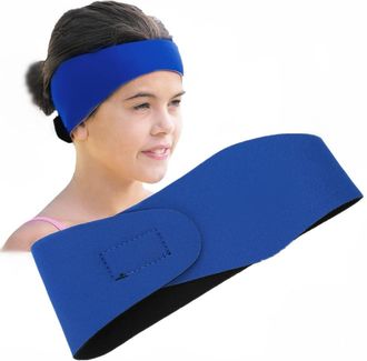 Dioche Badeband, elastisch, bequem, aus Neopren, für Kinder und Erwachsene (blau)