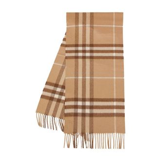 Burberry Giant Check Cashmere Scarf - Brown