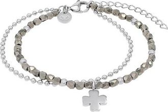 Tom Tailor Tom Tailor 2100640 Bracelet pour femme en acier inoxydable avec verre Argenté 16 + 4 cm