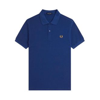 Fred Perry Klassisches einfarbiges Poloshirt - - Tops - Herren - Blau - S