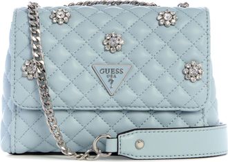 Guess Damen Everlee Mini Convertible Crossbody Flap Umh&auml;ngetasche, Blau-Misty Blue