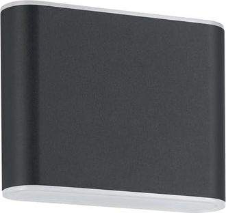 Eglo LED Außenleuchte Grutti, Wandleuchte außen mit Up und Down Beleuchtung, Wand Außenbeleuchtung aus Aluminium in Anthrazit, Außenlampe warmweiß-kaltweiß