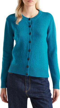 Benetton Damen Maglia Coreana M/L 103me500l Strickjacke, blau, M