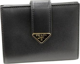 Prada Portefeuille Pre-owned en Cuir de Veau - Femme - Pre-owned - Noir - Taille: ONE Size