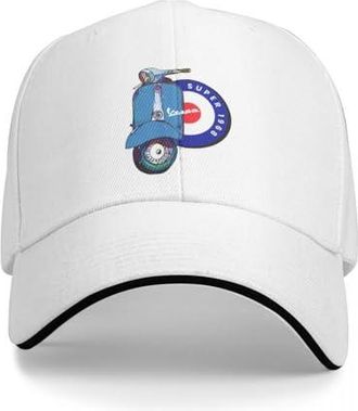 Generic Casquette de baseball pour cyclomoteur 1968 Super Scooter Casquette de baseball Loisirs Papa Chapeau Hommes Femmes Daily Golf Cap Cadeau