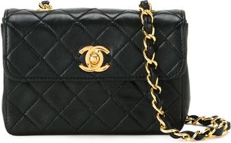 Chanel Kleine Umhängetasche mit Chanel-Logo - Schwarz