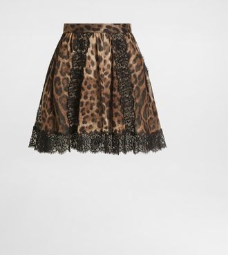 Dolce & Gabbana Rock Aus Chiffon Mit Leo-print - Frau R&ouml;cke Animalprint 42