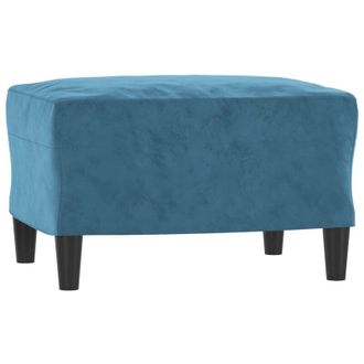 vidaXL Repose-pied Bleu 60x50x41 cm Velours Vidaxl
