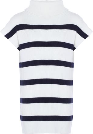 Dreimaster Dreimaster Pullover Frauen Wollwei&szlig;/Marine