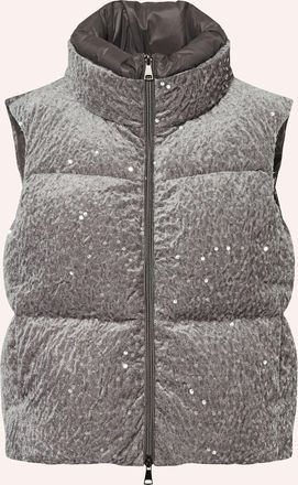 Luisa Cerano Luisa Cerano Daunenweste Mit Pailletten grau