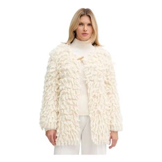 Forte_Forte Chunky Mohair Cardigan - - Knitwear - Damen - Beige - M