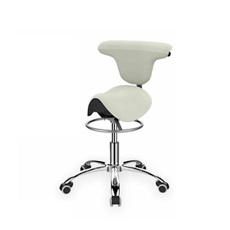 Generic Sattelf&ouml;rmiges Sitzkissen, ergonomischer Sattelstuhl, h&ouml;henverstellbarer Arbeitsstuhl, geeignet for Massage, Sch&ouml;nheitssalons, Spas und B&uuml;ros(White)