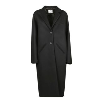 Courr&egrave;ges Femme, Manteaux, Noir, Taille: 38 FR Manteau Long en Laine