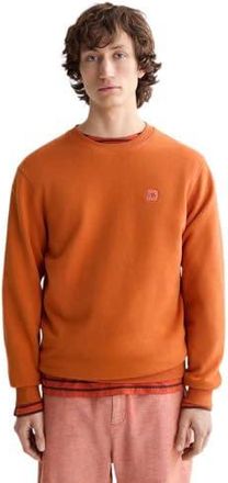 Scotch & Soda Seasonal Core - Sweat-Shirt avec Logo Coupe Classique, Rouille 610, M