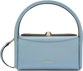 Furla Femme, Sacs, Bleu, Taille: ONE Size Nicole Mini Boston Bag