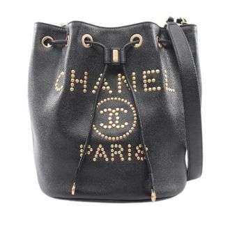 Chanel Pre-owned Deauville Schultertasche aus genarbtem Kalbsleder - - Pre-owned - Damen - Schwarzk - ONE SIZE