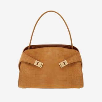 Ferragamo Sac &agrave; bandouli&egrave;re en daim doux Hug