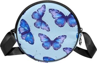 Generic Petit sac &agrave; bandouli&egrave;re circulaire pour femme, petit sac &agrave; bandouli&egrave;re avec fermeture &eacute;clair, bretelles r&eacute;glables, sac &agrave; main rond d&eacute;contract&eacute; pour fe