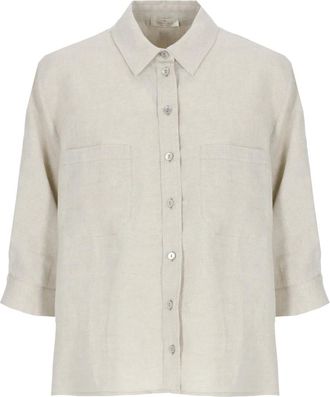 PANICALE Panicale, Femme, Blouses et Chemises, Beige, Taille: 38 FR Chemise en lin