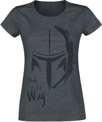Star Wars The Mandalorian - This is The Way Frauen T-Shirt Graphite XXL