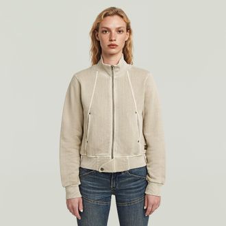 G-Star Track Overdyed Slim Sweaterjacke - Beige - Damen