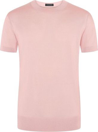 HUGO BOSS Strick-T-Shirt aus feiner Merinowolle in