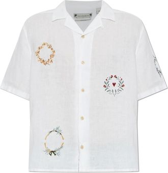 AllSaints Homme, Chemises, Blanc, Taille: XS Chemise Deck en lin