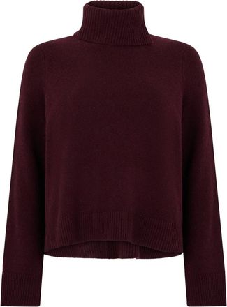 Vince Pull &agrave; col roul&eacute; - Femme - Pulls - Rouge - Taille: 40 FR