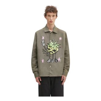 Sky High Farm Smoke Strawbabies Shirt - - Shirts - Herren - Gr&uuml;n - M