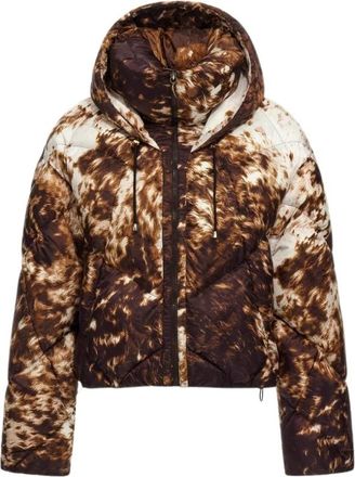Roberto Cavalli Appaloosa Print Puffer Jacket - - Jackets - Damen - Braun - 2XL