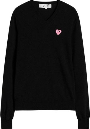 Comme Des Gar&ccedil;ons u Sweater Pink Emblem Knit