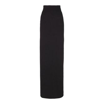 Cortana Langer- hochtaillierter schwarzer Rock - - Skirts - Damen - Schwarzk - M