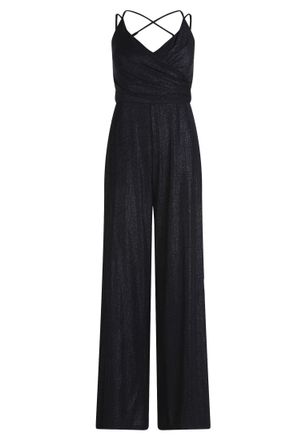 Vera Mont Damen Jumpsuit mit V-Ausschnitt 38, Schwarz/Schwarz