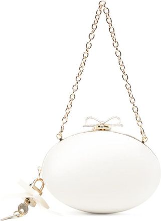 Self Portrait Bow-detail Oval Clutch Bag