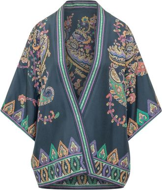 Etro Femme, Blouses et Chemises, Multicolore, Taille: 40 FR Kesa en twill de soie