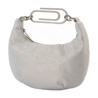 Off-white Womens Crystal-Embellished Shoulder Bag Silver Others