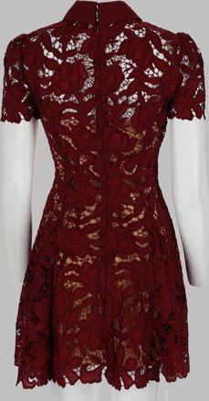 Self Portrait Lace Dress - Burgundy