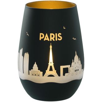 Goodtimes Windlicht Paris Skyline (Schwarz & Gold)