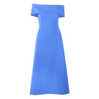 Carolina Herrera A-Linien Midikleid mit Carmen-Ausschnitt - - Dresses - Damen - Blau - 2XS