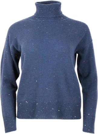 Lorena Antoniazzi Pull Col Rond - Bleu